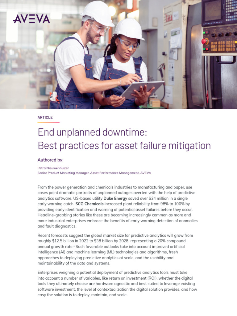 Article AVEVA PredictiveAnalytics 23-02.pdf - Coredownload.inline | PDF | Analytics | Predictive ...
