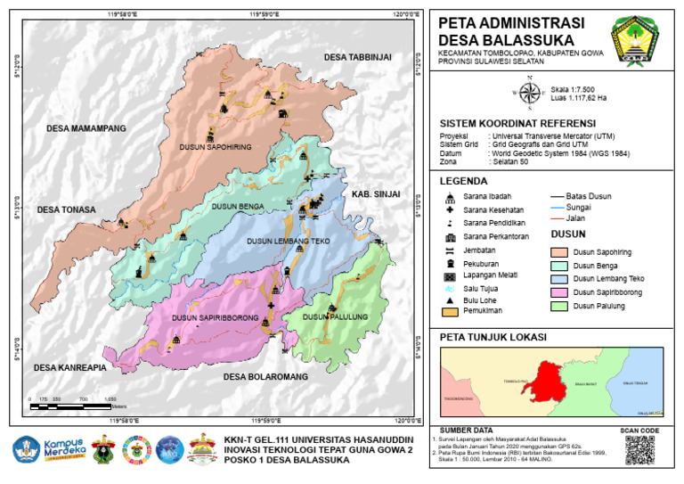 Peta Administrasi Desa Balassuka (Ukuran A0) | PDF