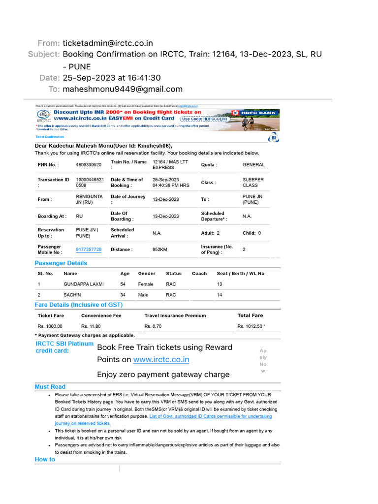 booking-confirmation-on-irctc-train-12164-13-dec-2023-sl-ru-pune