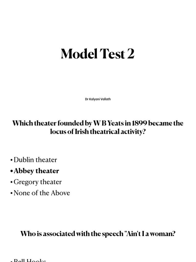Literature and Theater Quiz Questions | PDF | Madame Bovary