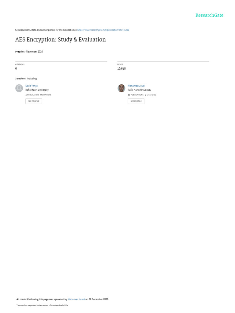 A Es Encryption Paper | PDF