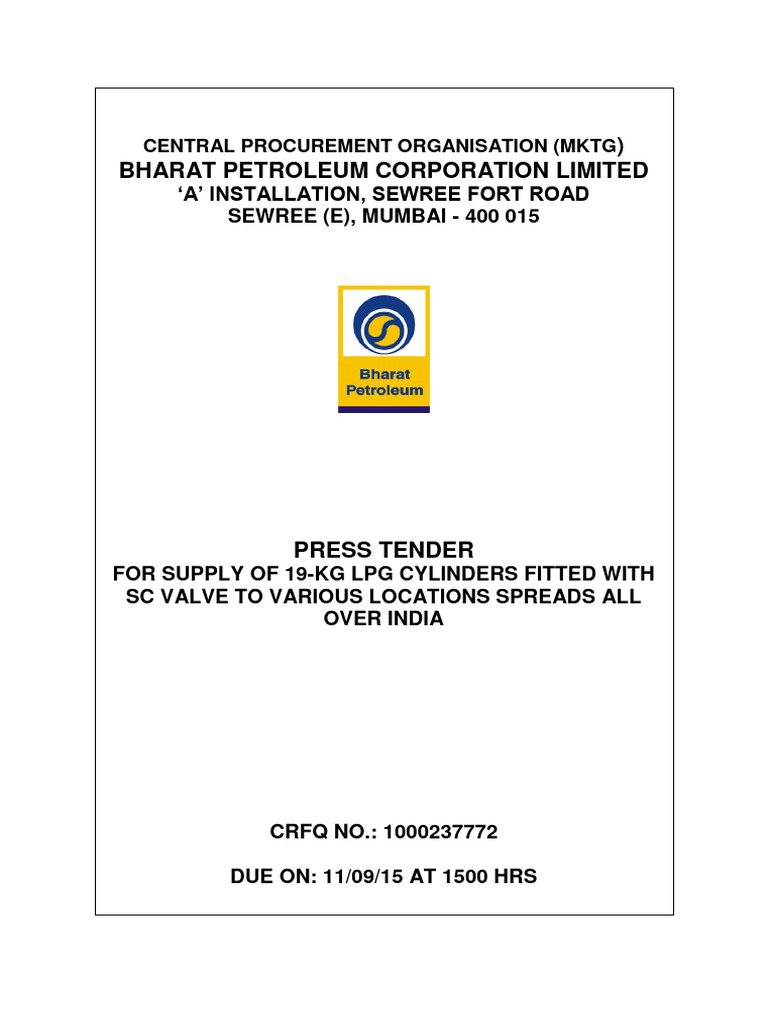 19 KG Cylinder BPCL | PDF | Taxes | Business