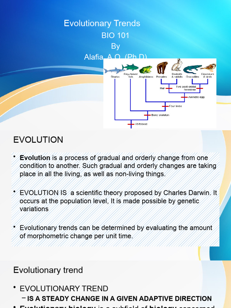 BIO 101 NEW Evolutionary Trends | PDF | Wellness | Science & Mathematics