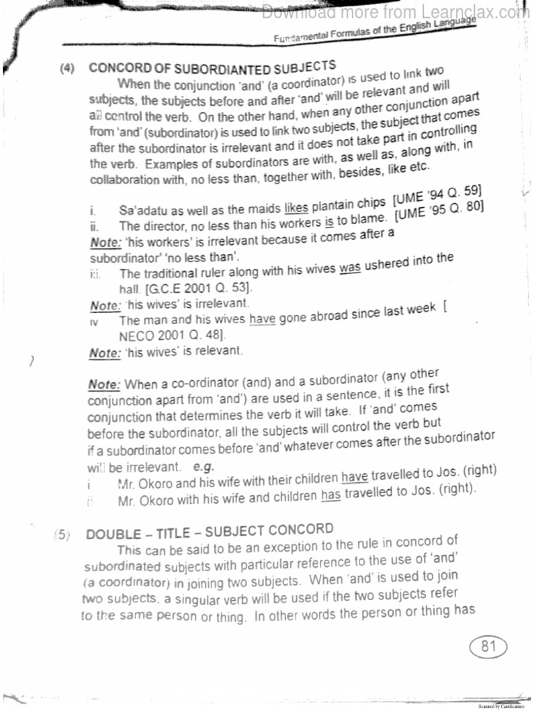 GNS111-Concord and Stress (Fundamental Formulas of The English Language ...