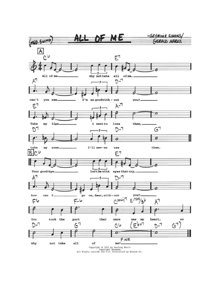 All of Me (Vocal) | PDF