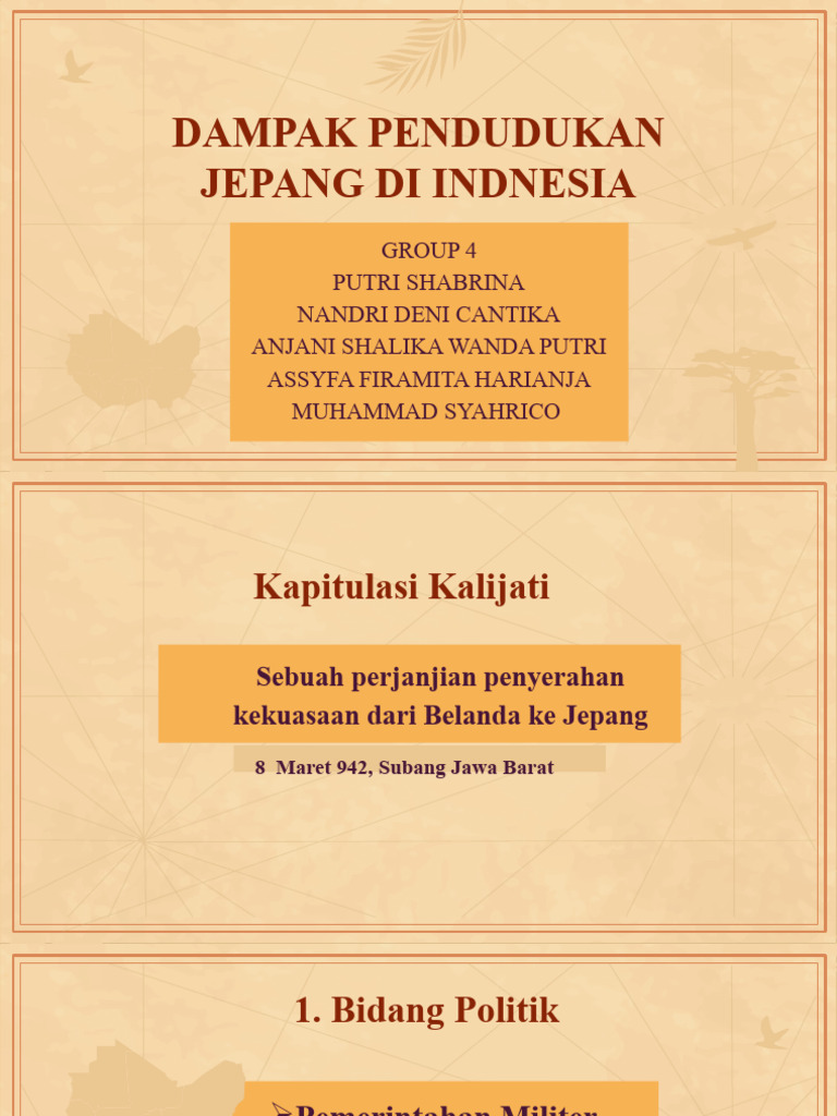 Dampak Pendudukan Jepang Di Indonesia | PDF