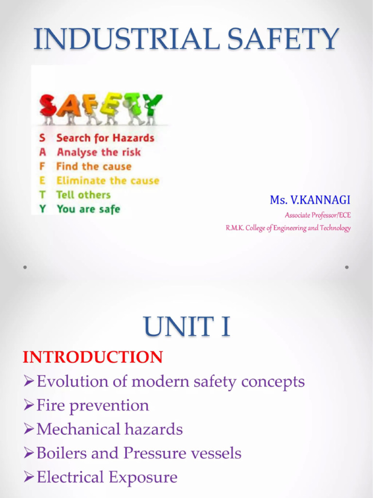 industrial-safety-unit-i-ppt | PDF