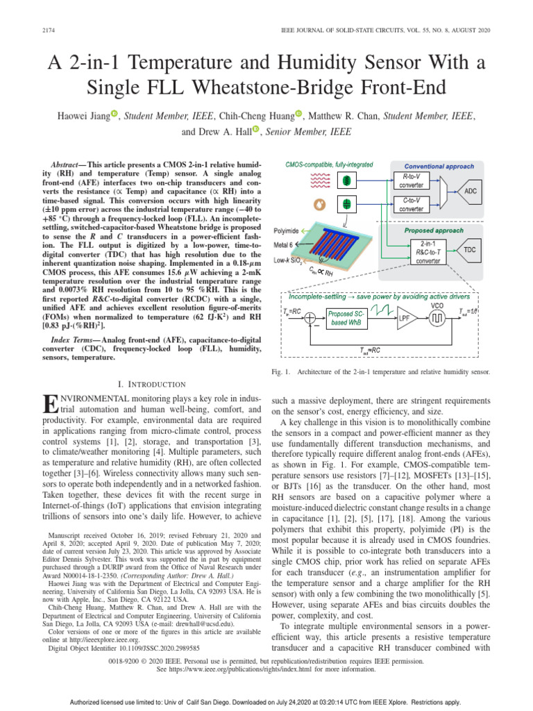 2020-A 2-In-1 Temperature and Humidity Sensor With A Single FLL ...