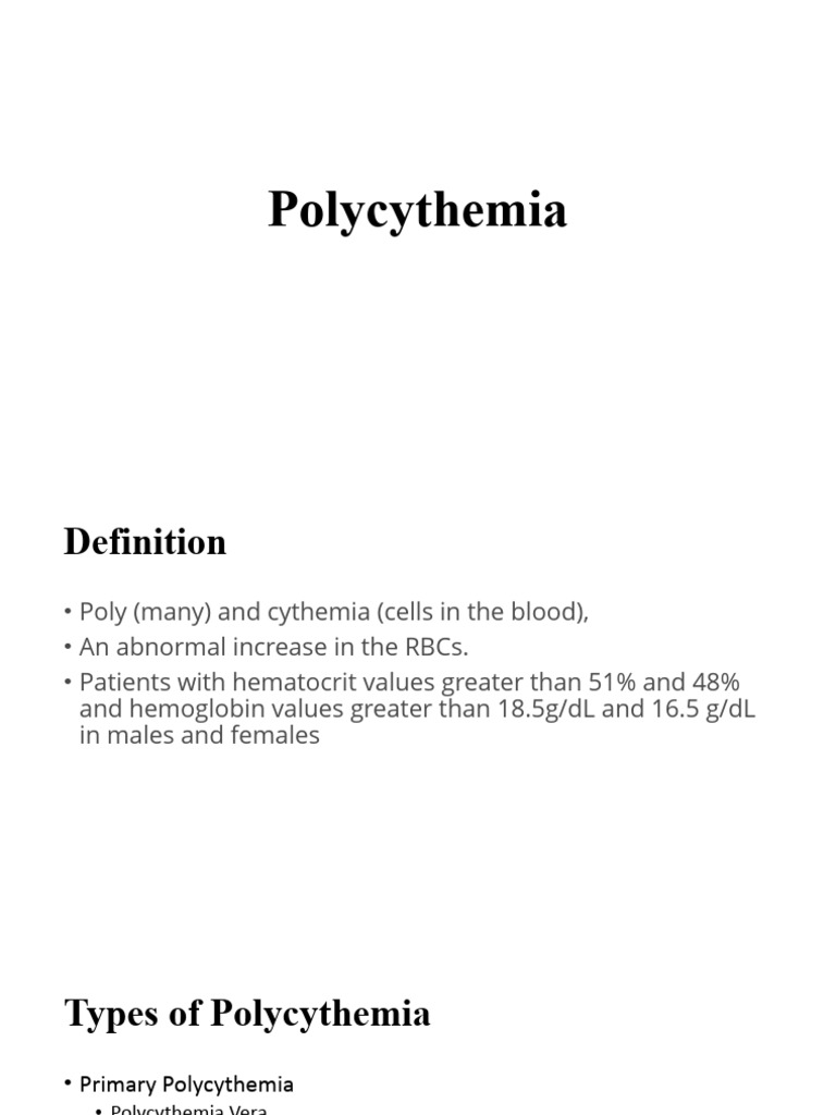 Polycythemia (1) - 1 | PDF | Hypoxia (Medical) | Red Blood Cell