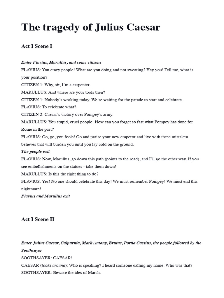 Juliuscaesar - Play | PDF