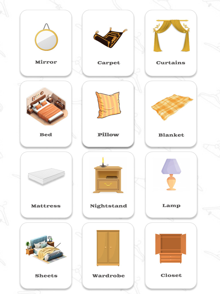 Bedroom Vocabulary | PDF