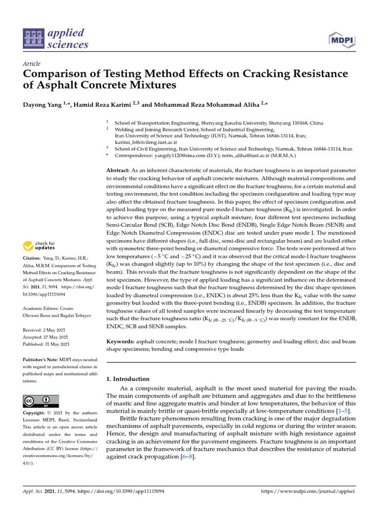 SCB Cracking Resistance | PDF