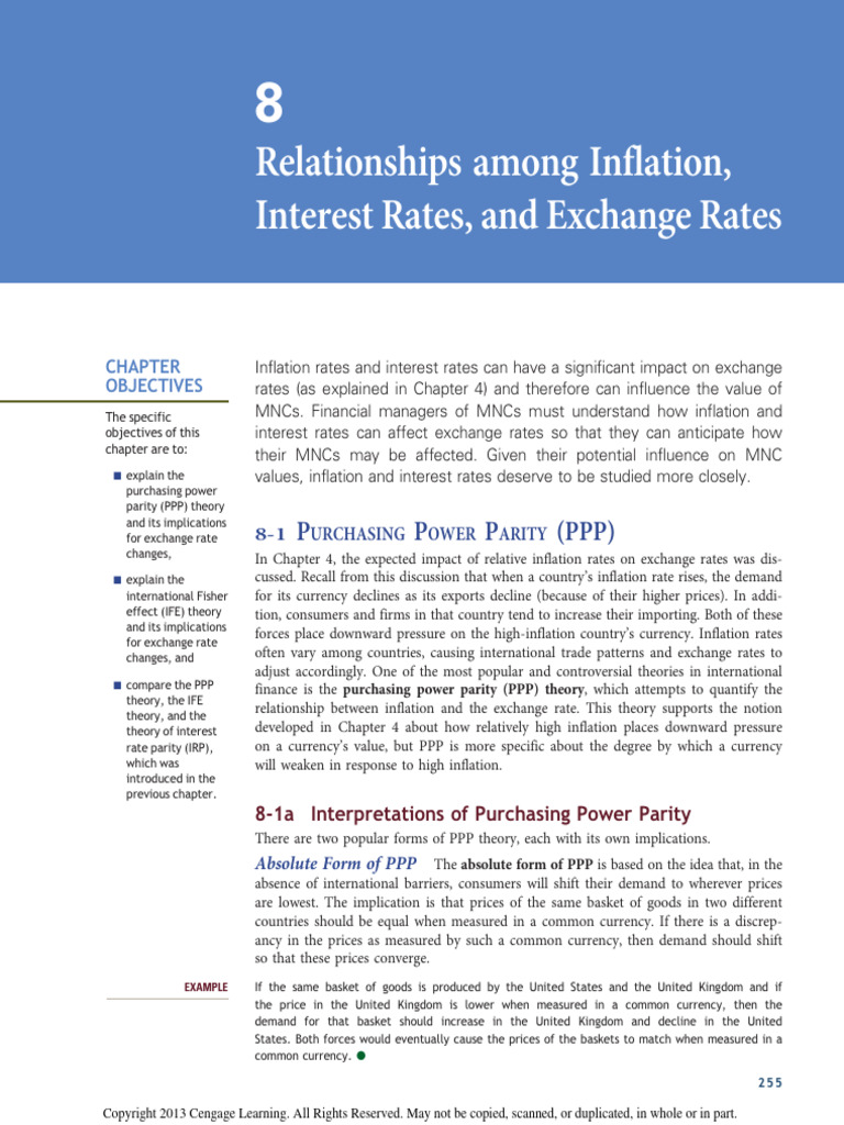 C8 - Relationships Among Inflation, Interest Rates, and Exchange Rates ...