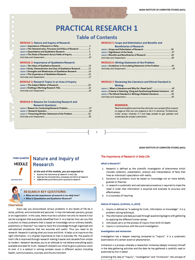 Week-1-7 CM MDL 3Q PRR1 | PDF