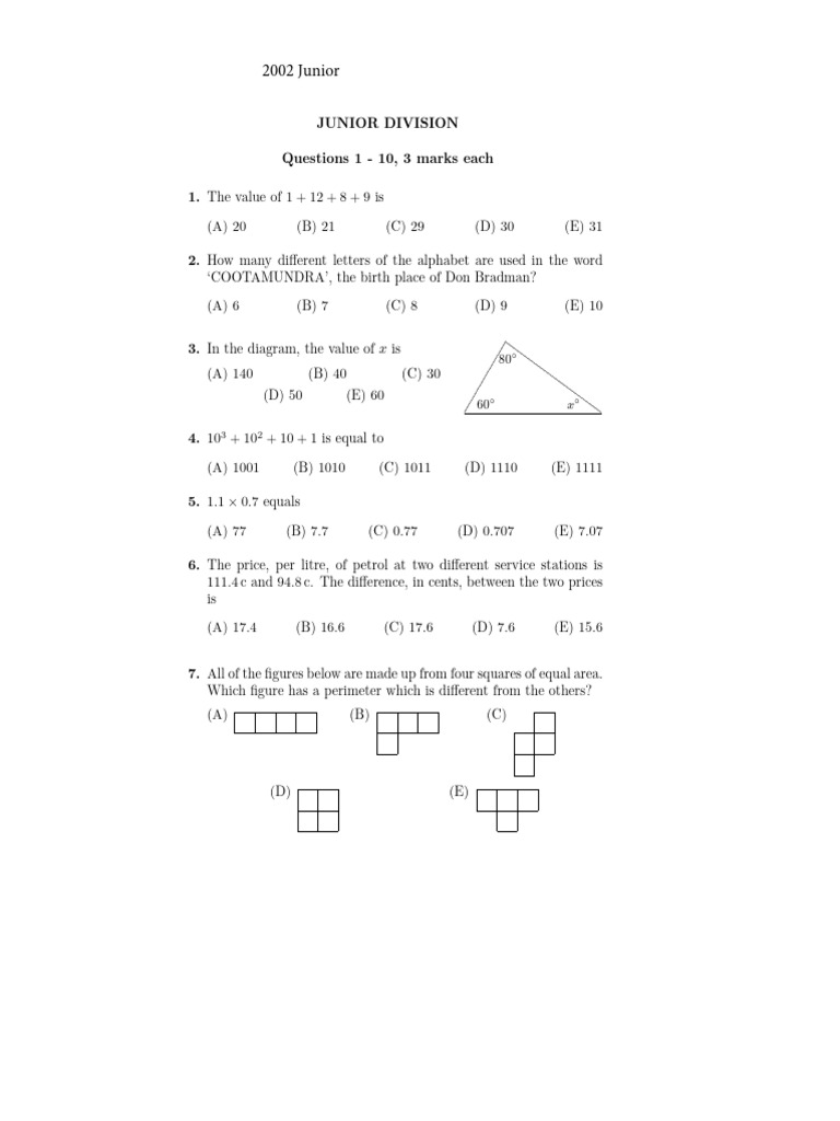 Amc Junior 2002 | PDF