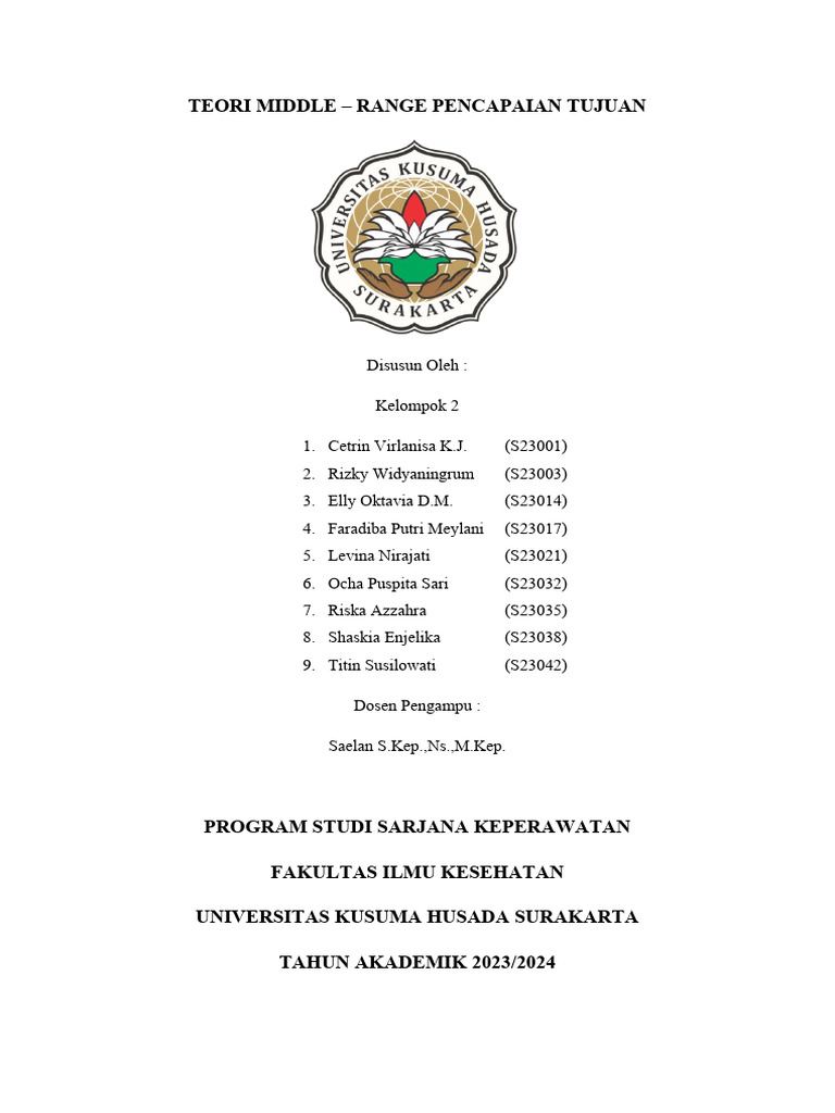 Teori Middle Range dalam Keperawatan | PDF | Sains & Matematika