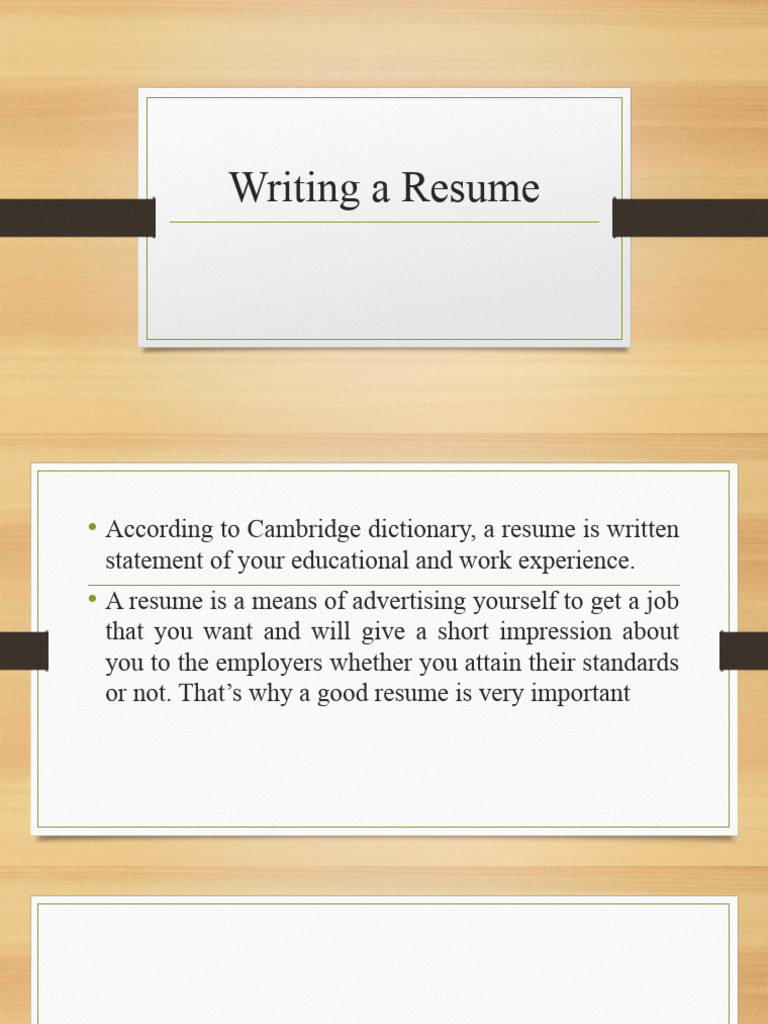 Writing-a-Resume | PDF | Résumé