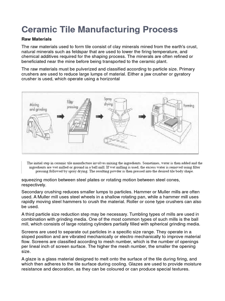 Tile Manufacturing | PDF