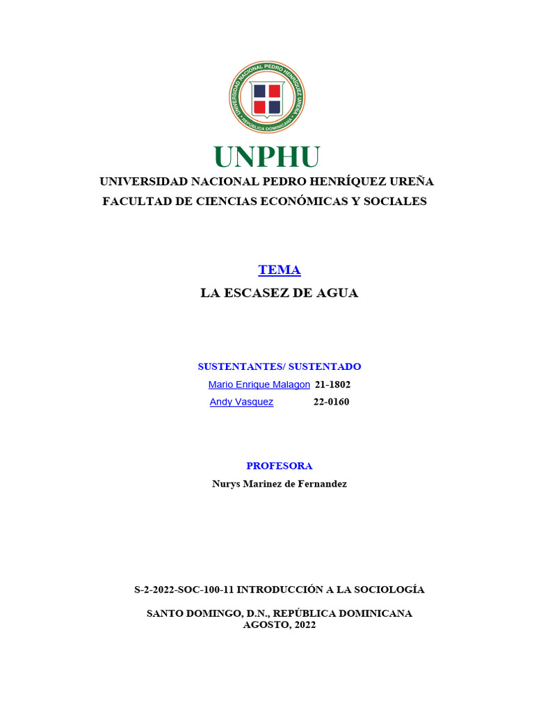 Escasez de Agua | PDF | Agua | Escasez de agua