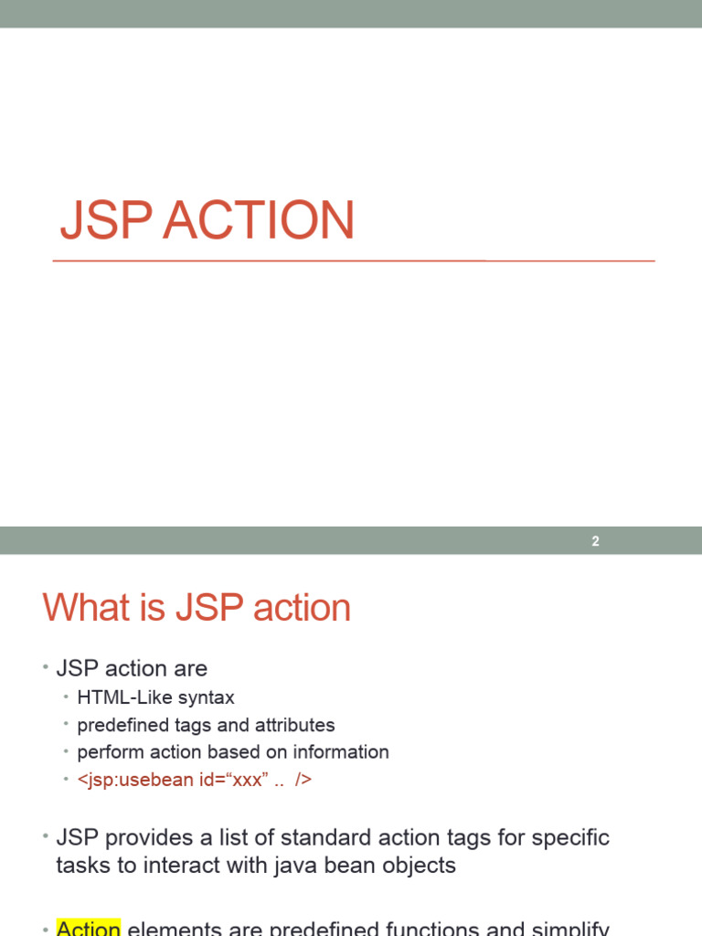 6_JSPAction | PDF | Method (Computer Programming) | Java (Programming Language)