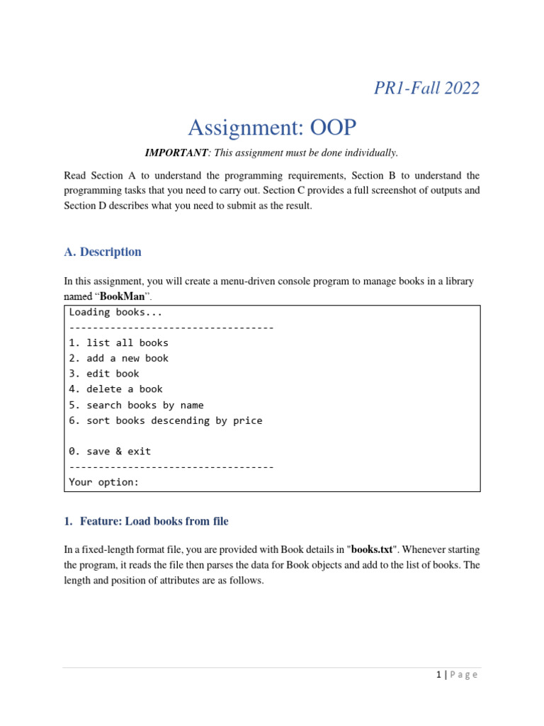 Updated Pr1-Assignment | PDF