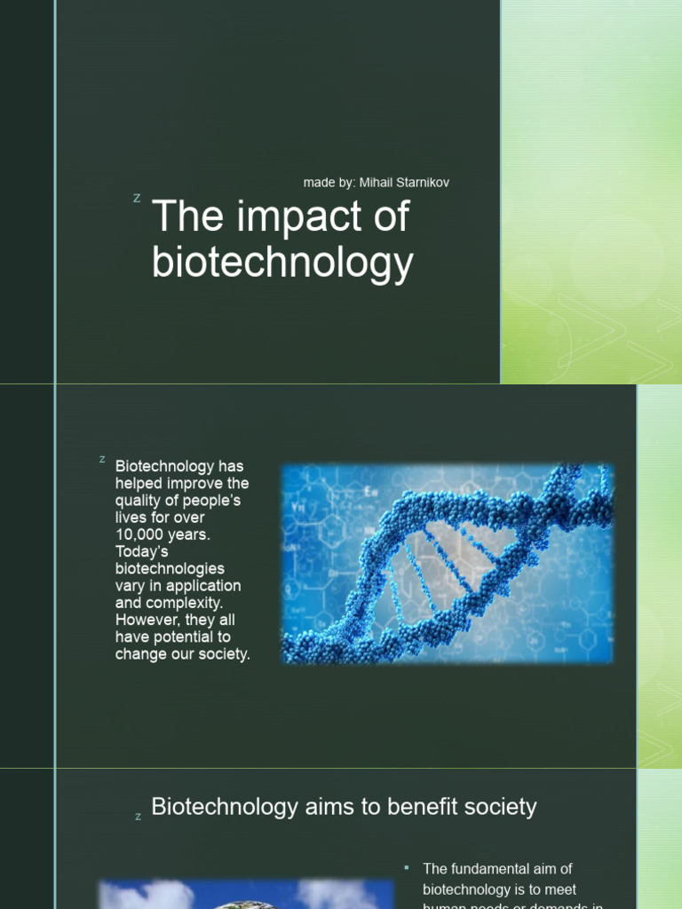 Impact of Biotechnology on Society | PDF | Biotechnology | Society