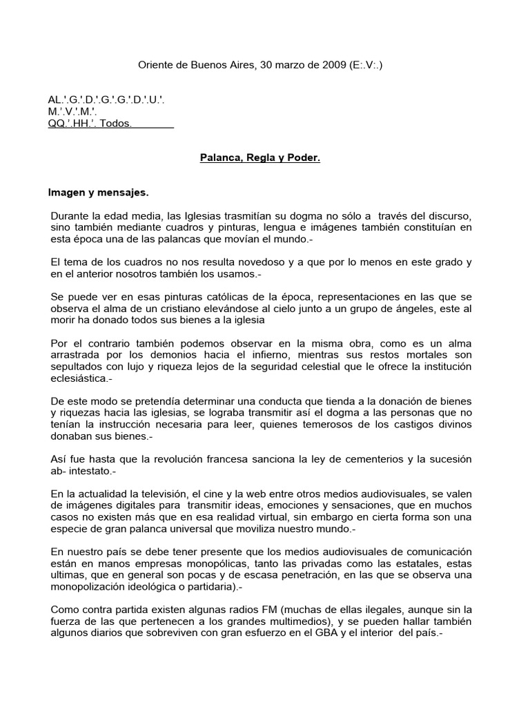 Palanca, Regla y Poder. | PDF