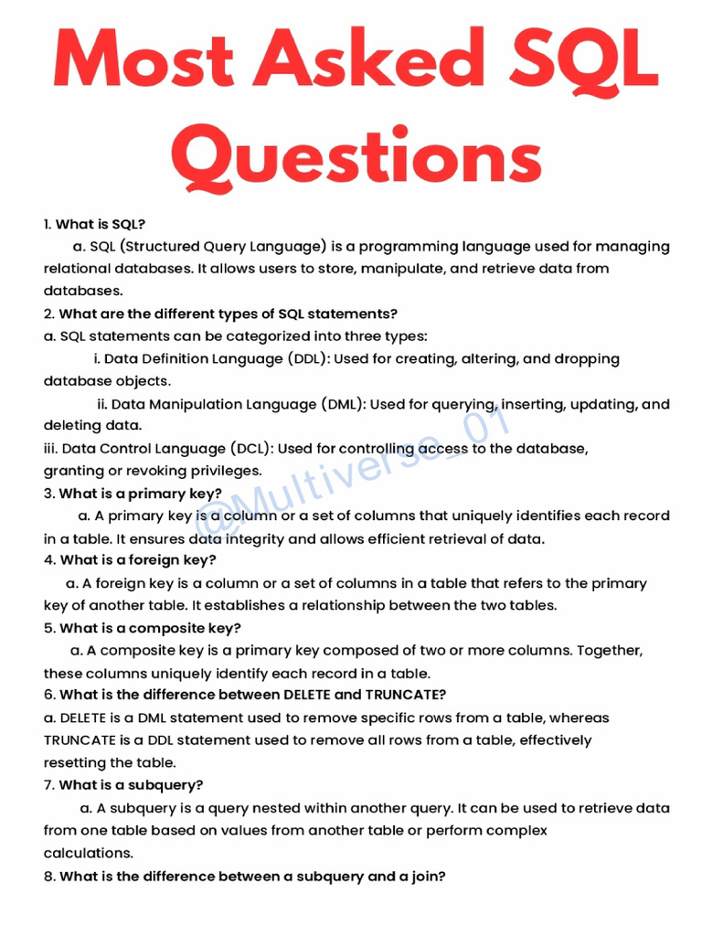 SQL Online Interview QA 01 | PDF | Database Index | Relational Database