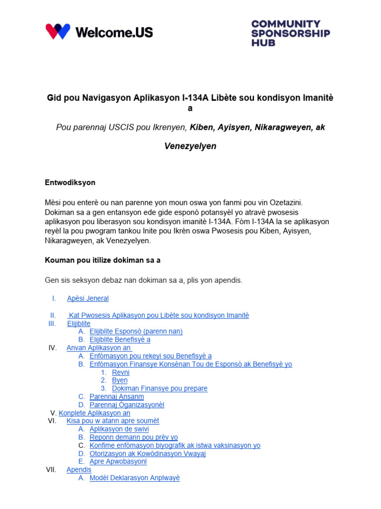 (HT) Humanitarian Parole Application Guide - Public | PDF