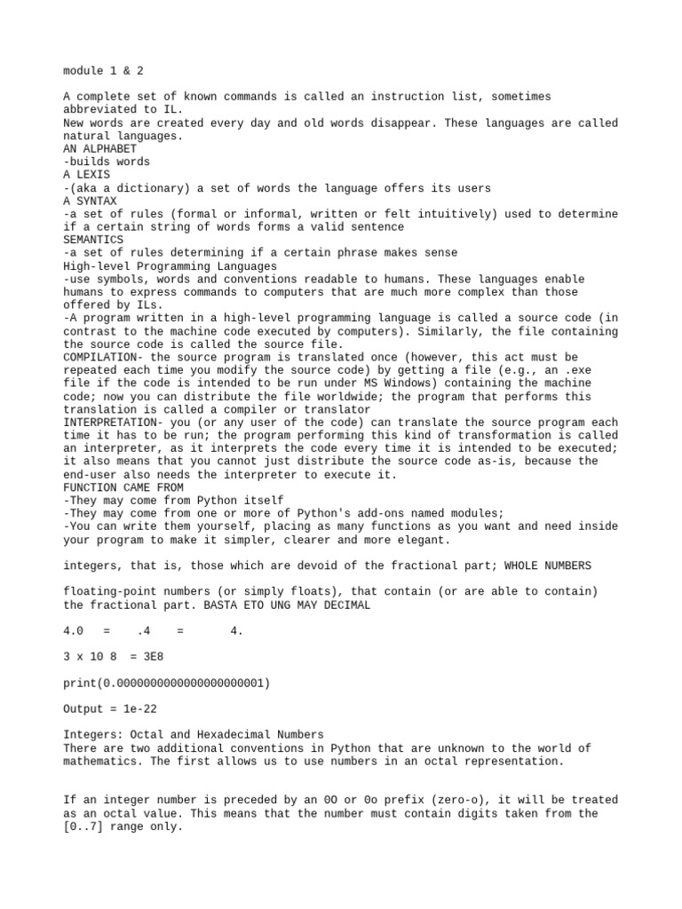 Module 1 And 2 Pdf Source Code Computer Program