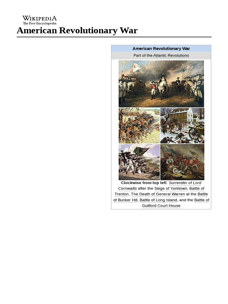 American Revolutionary War | PDF | American Revolutionary War | George ...