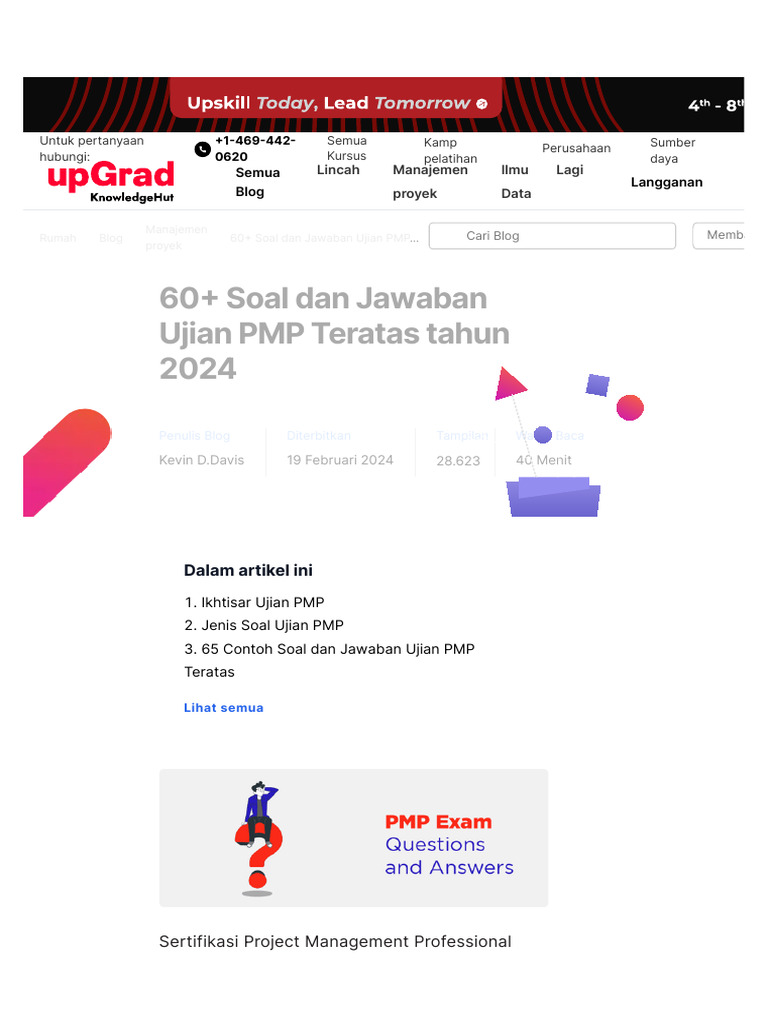 Top 60+ PMP Exam Questions and Answers For 2024 | PDF