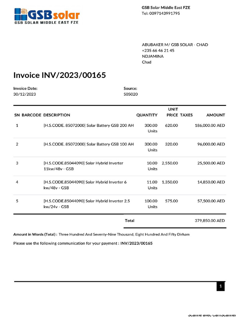 Inv 2023 00165 | PDF