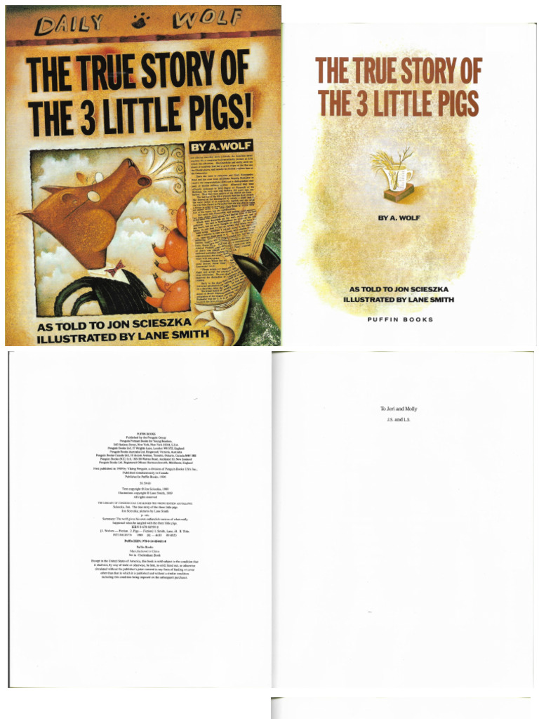 SCIESZKA and SMITH - The True Story of The 3 Little Pigs | PDF