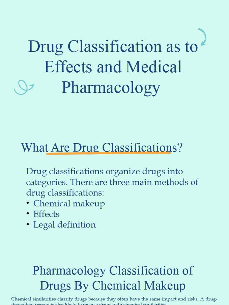 Group Activity Drug Classifications | PDF | Opioid | Psychoactive Drugs
