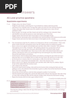 Pearson Edexcel A Level Chemistry Lab Book Answers | PDF | Equations ...