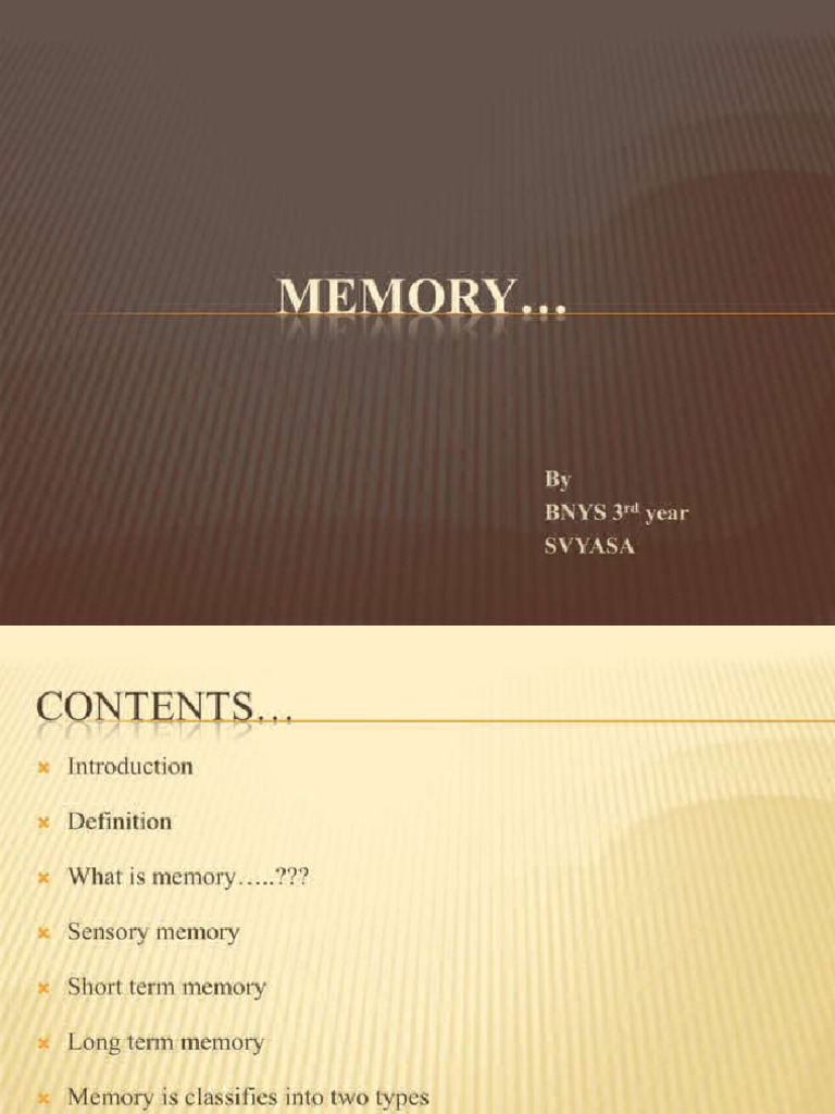 Memory | PDF