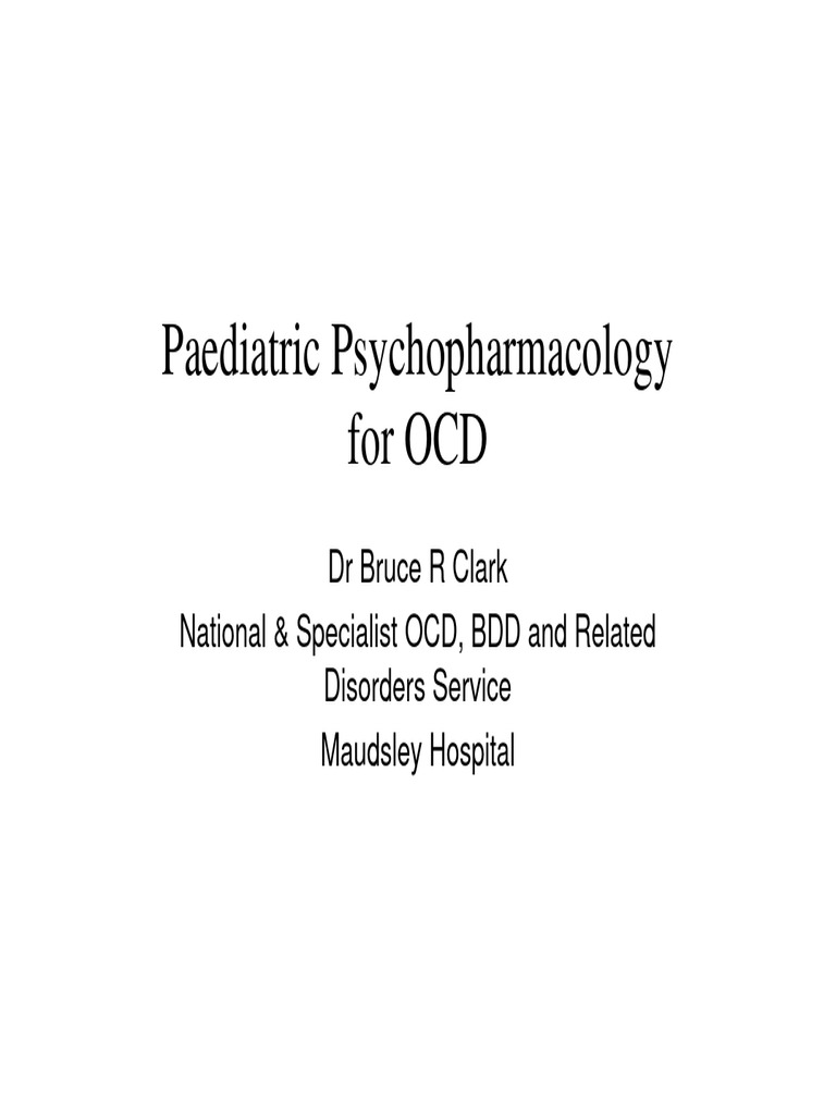 Pediatric For OCD | PDF | Obsessive–Compulsive Disorder | Selective ...