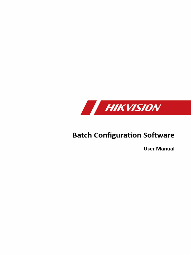 Batch Configuration User Manual | PDF | Password | Digital Video Recorder