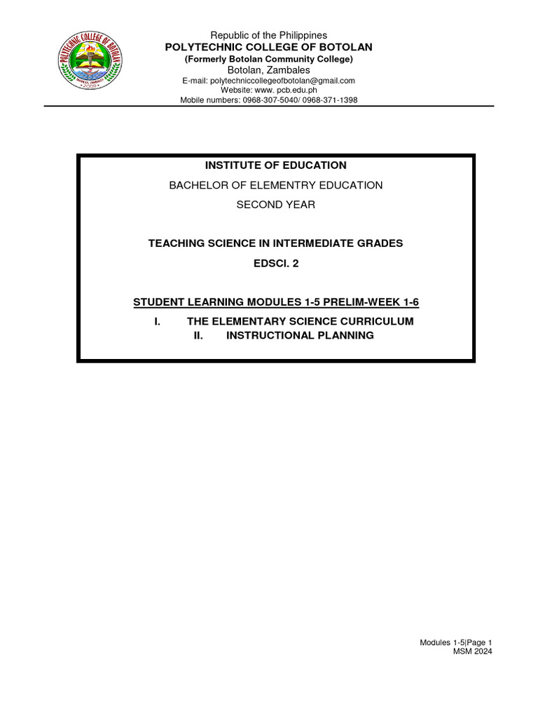 Modules 1 5 | PDF | Constructivism (Philosophy Of Education) | Science