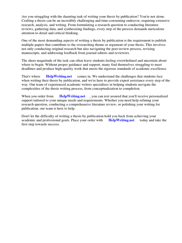 Utas Thesis by Publication | PDF