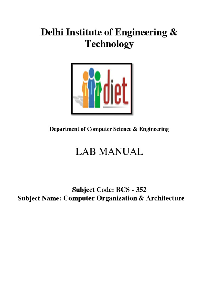 COA Lab Manual | PDF | Central Processing Unit | Electronic Circuits