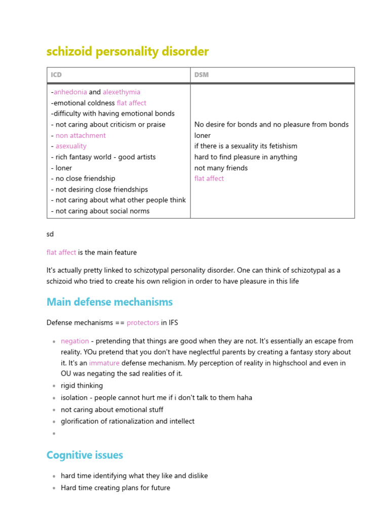 Schizoid Personality Disorder | PDF | Personality Disorder | Schizophrenia