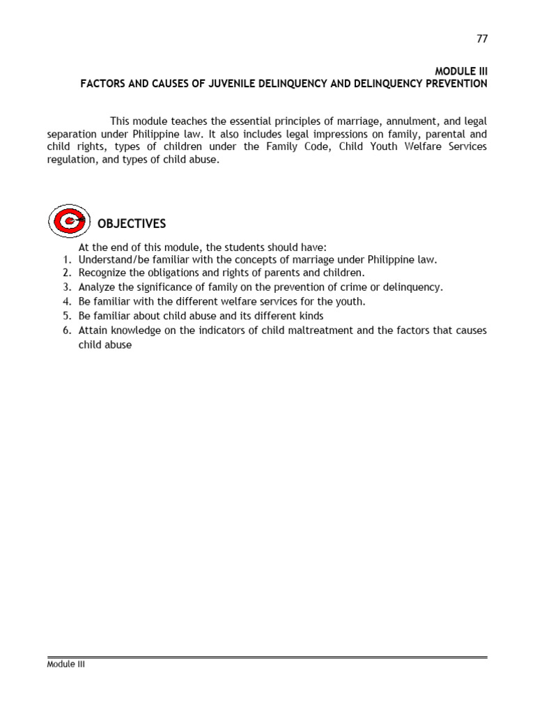 Juvenile Module Iii | PDF