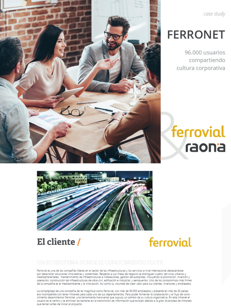 Case Study Ferrovial Ferronet v1 - Raona | PDF | Infraestructura | Business