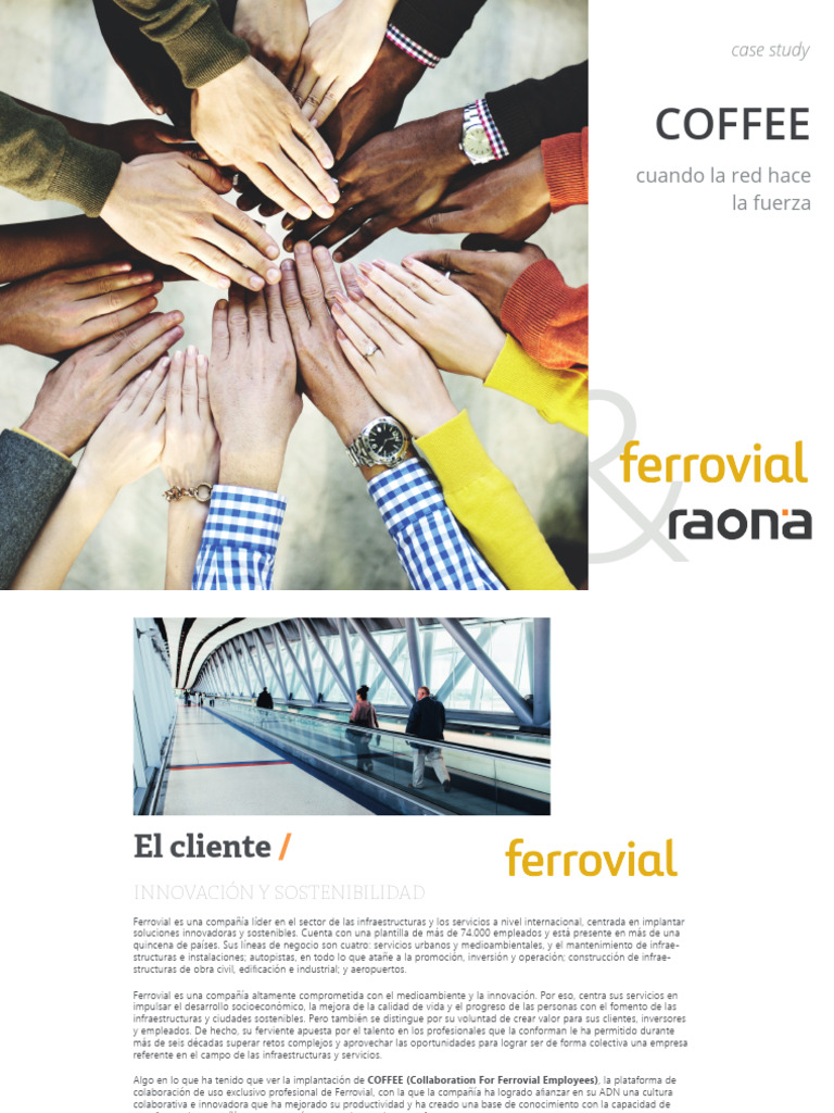 Case Study Ferrovial Coffee v1 - Raona | PDF | Tableta | Software de la aplicacion