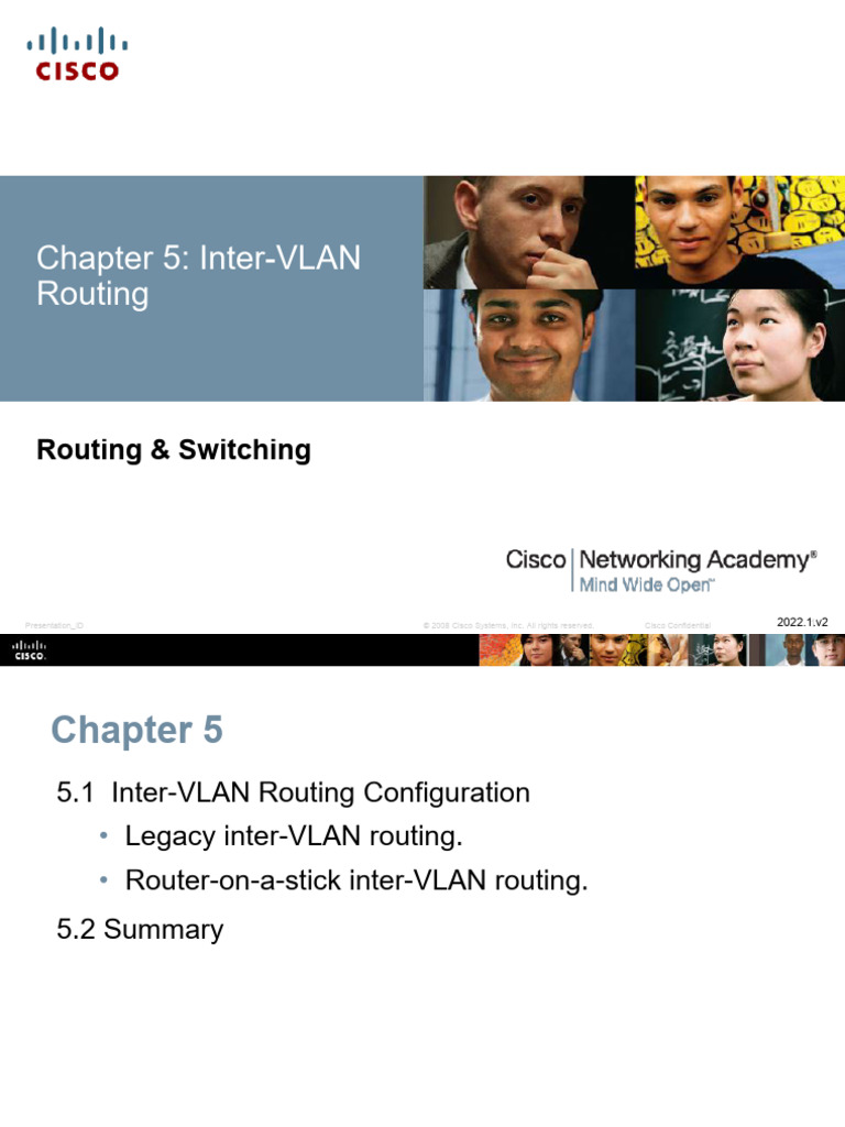 w8 - RS InstructorPPT Chapter5-InterVlanRouting v2 | PDF | Router (Computing) | Routing