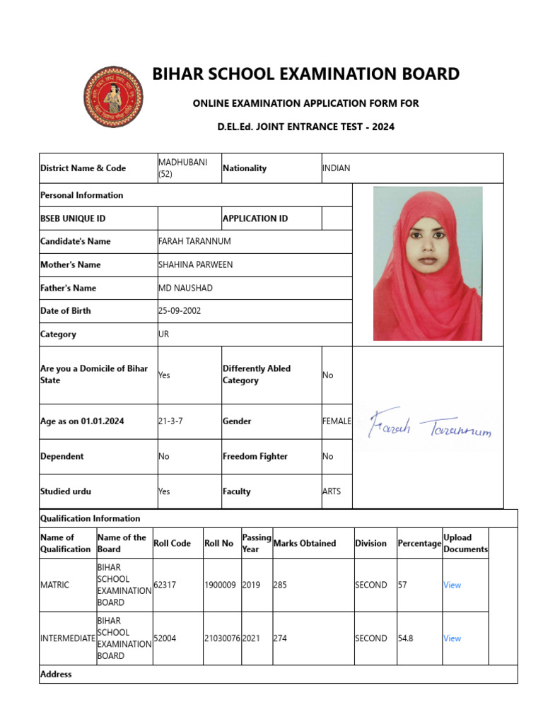 Deled Application Form | PDF