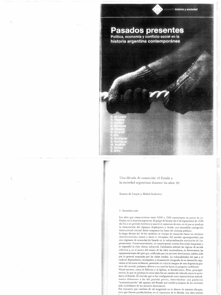 5 - DE LUQUE, Susana y SCALTRITTI, Mabel. Una Década de Transición (1930-1943) | PDF