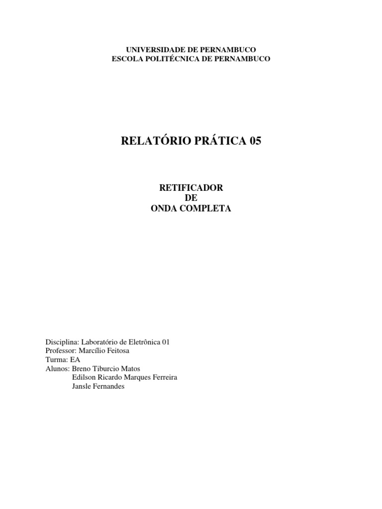 Trafo Center Tap | PDF | Retificador | Diodo